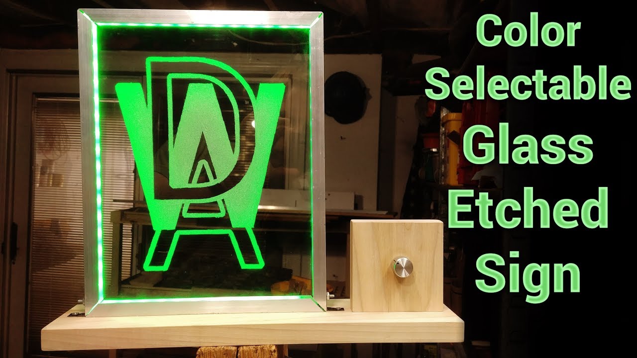 RGB LED Etched Glass - Making My Channel Logo - YouTube