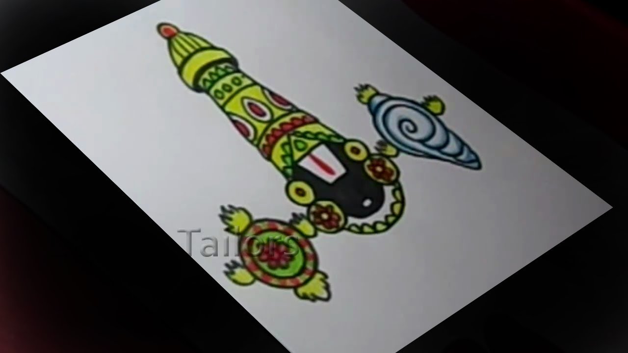 How to Draw Lord Sri Venkateswara Color Drawing - YouTube