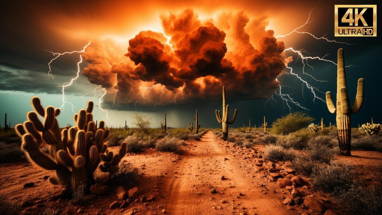Thunderstorm 4K Ultra HD | Heavy Rainstorm, Lightning Ambience ...