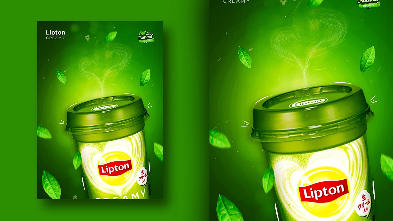 Lipton Creamy Poster Design | Photoshop Tutorials - YouTube