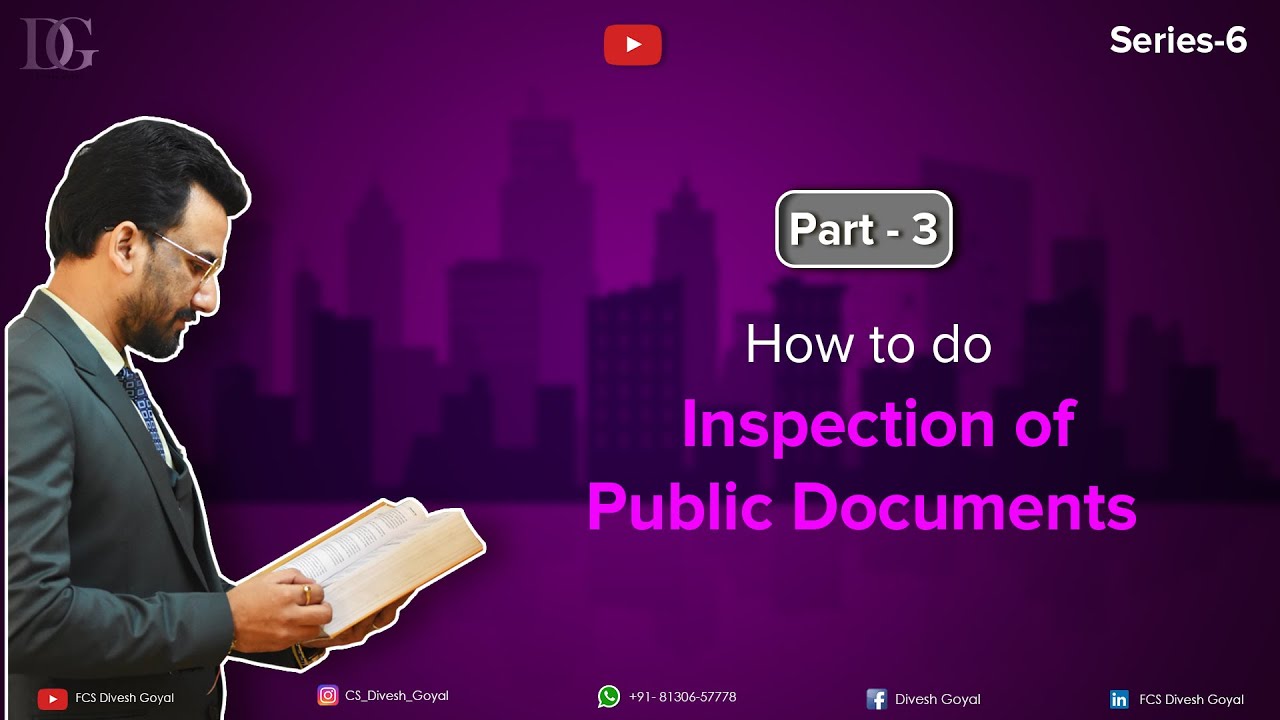 How to do inspection of Public Document. - YouTube