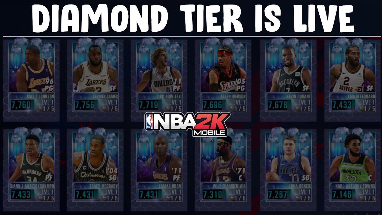 Diamond Tier is Live! - New Cards - NBA 2k Mobile - YouTube
