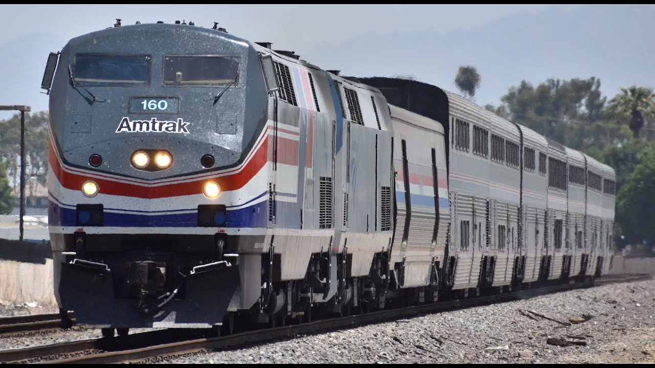 Amtrak's Southwest Chief in California - Nice K5LA’s! - YouTube