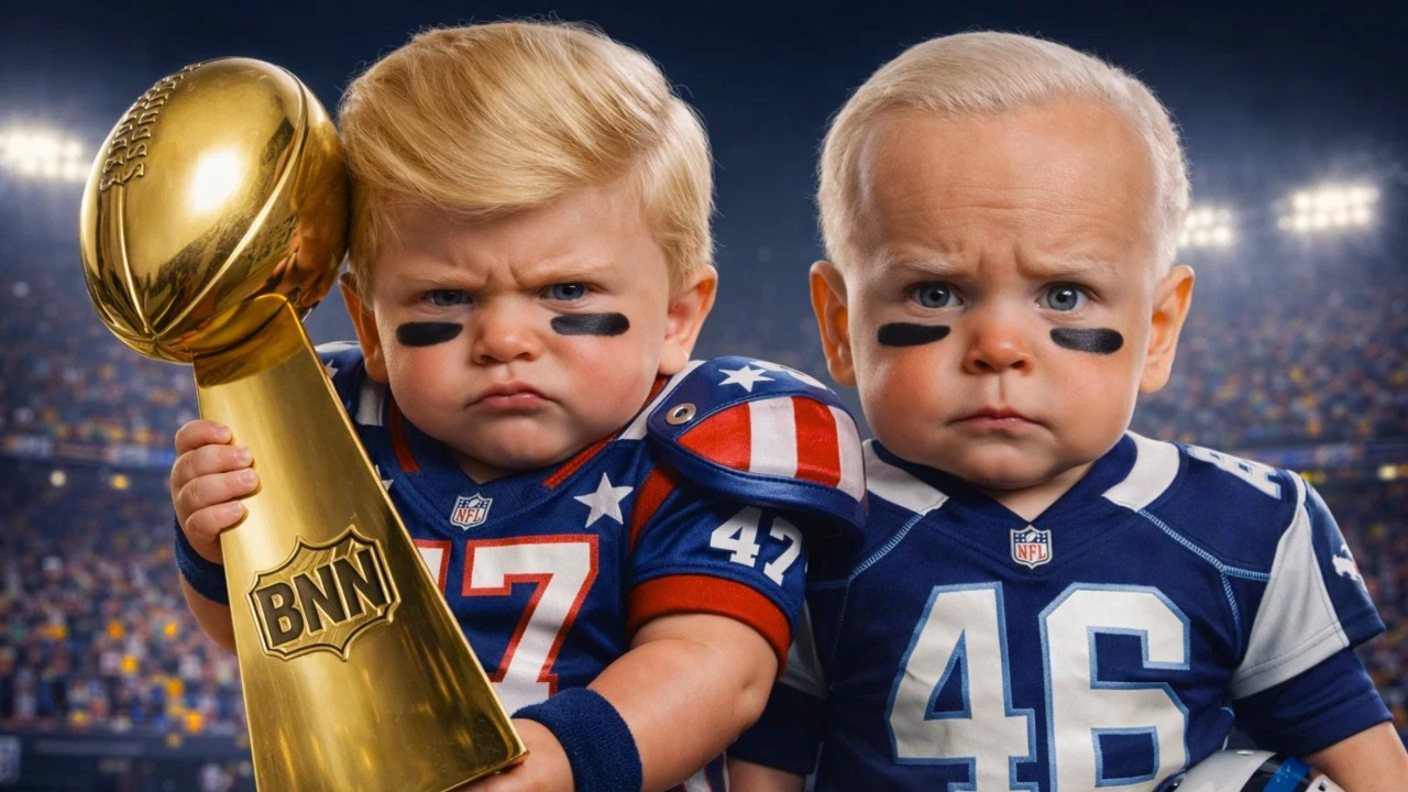 Baby Trump vs Baby Joe Biden Superbowl Edition! - YouTube