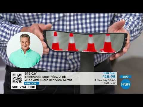 Telebrands Angel View 2pack Wide AntiGlare Rearview Mirr...