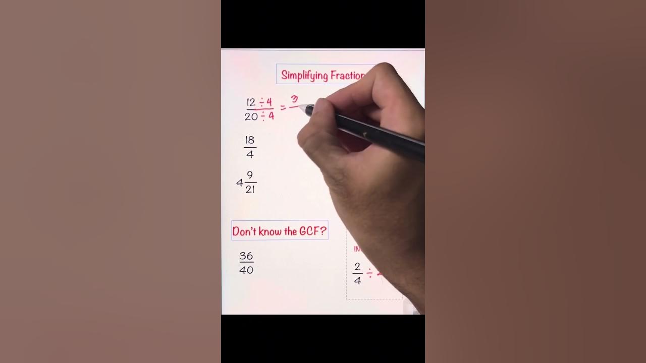 How to simplify fraction - YouTube