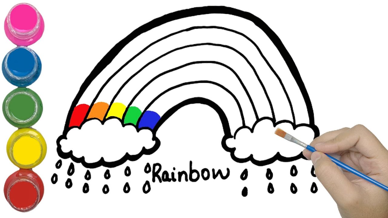 How to draw a Rainbow | Step by step | Drawing | Painting #81 - YouTube