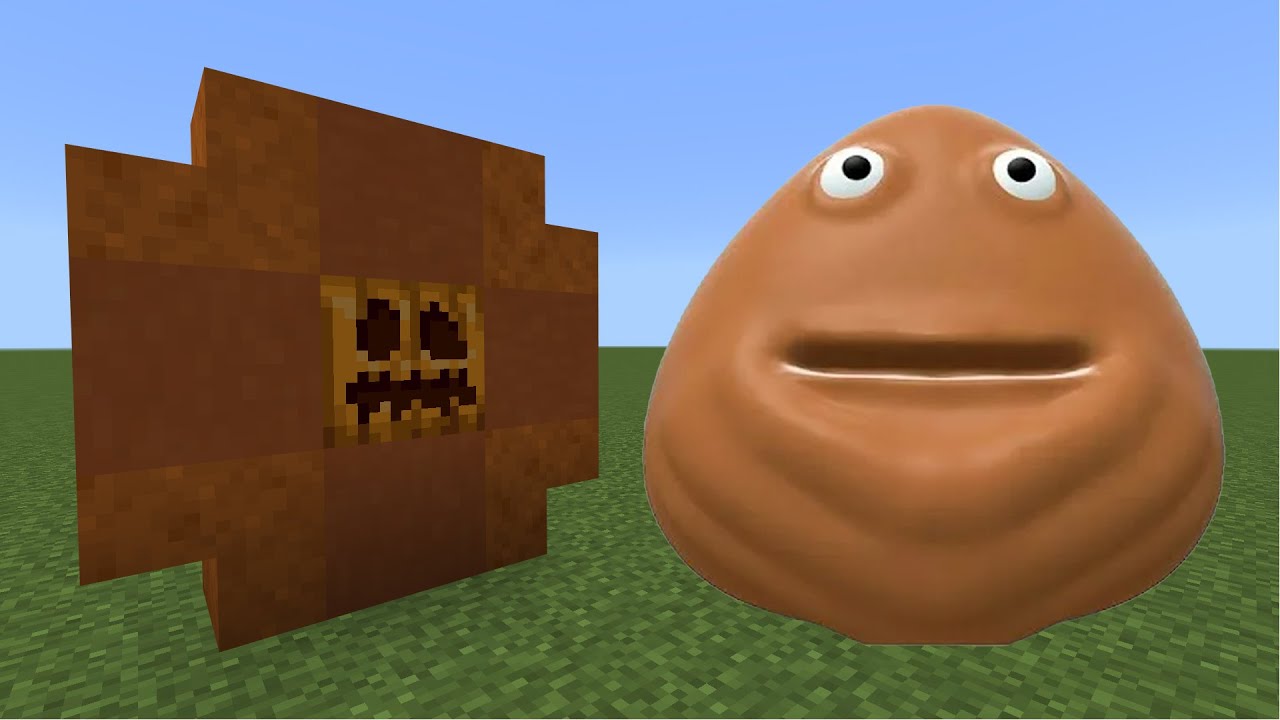 Cursed Italian Brainrot POU BOU Addon in Minecraft PE - YouTube