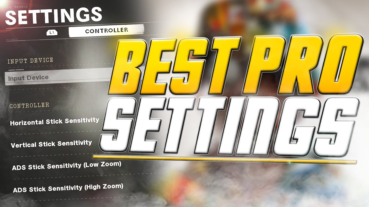 Pro SENSITIVITY, FOV SLIDER, Stick Input, Sound, and Game SETTINGS ...