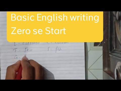 Basic English writing|| zero se start || A2Z learn about English # ...