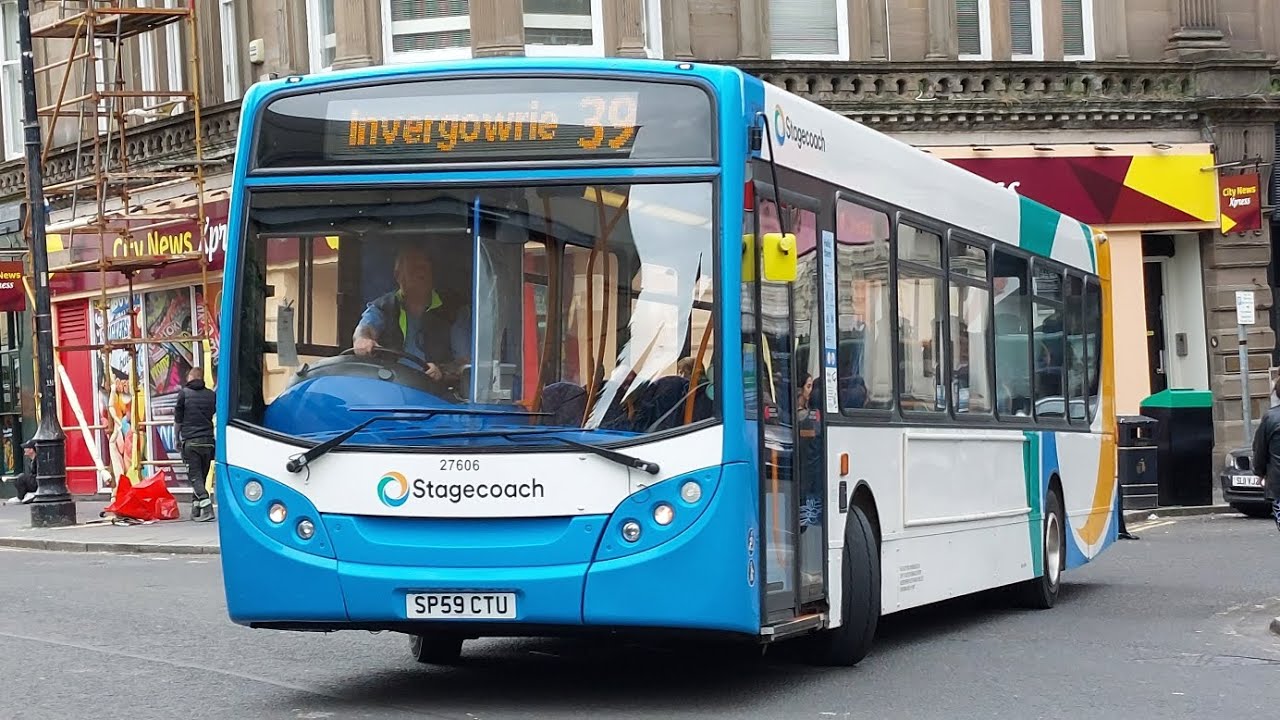 *REALLY STRUGGLING* Stagecoach Strathtay ADL Enviro300 27606 SP59 CTU ...