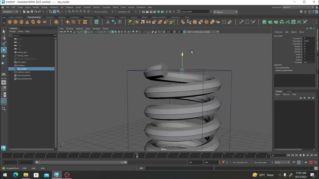 BASIC SPRING RIG IN maya 2023 - YouTube