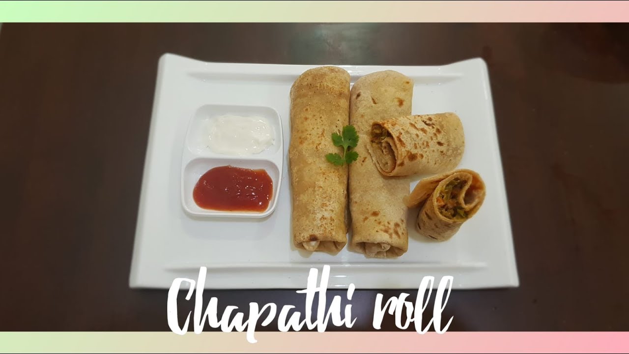 Chapathi roll/Healthy Chapathi roll with mixed veggies n minced mutton ...