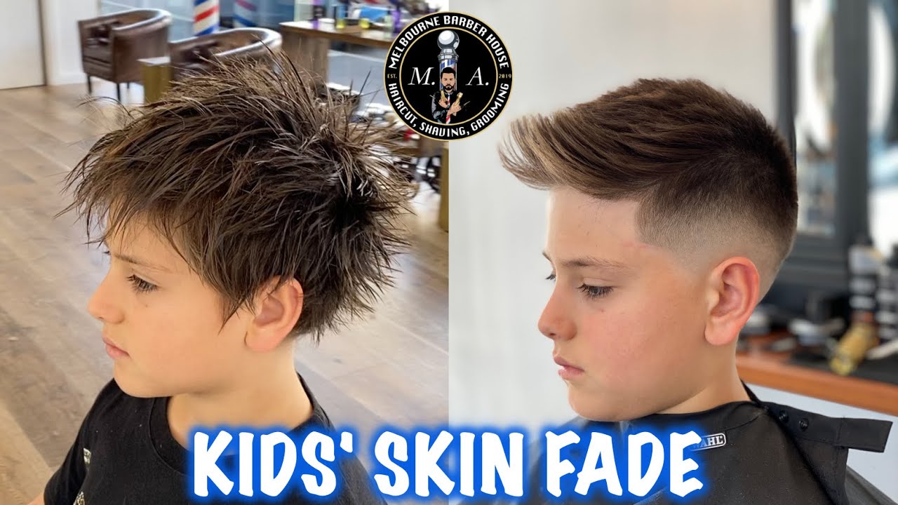 Low skin fade - How to do skin fade on a kid - YouTube