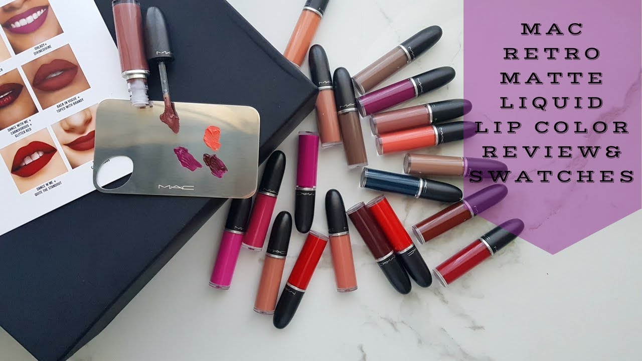 MAC Retro Matte Liquid Lipsticks - Swatches on Indian NC42 skin tone ...