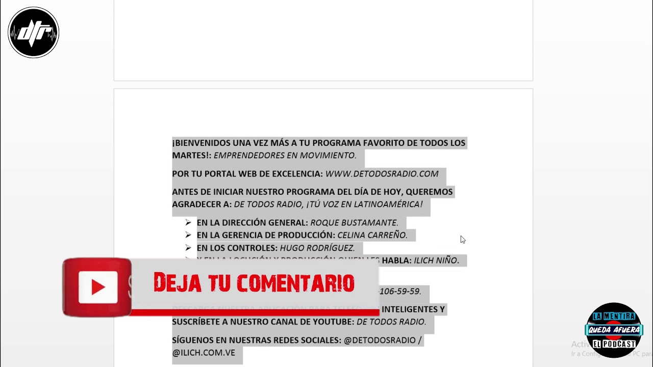 Cómo hacer un guion radiofónico / ILICH NIÑO / Curso de locución ...