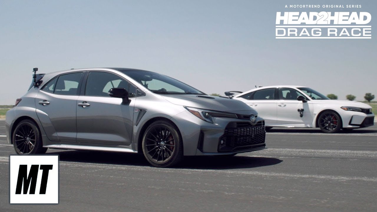 GR Corolla vs Civic Type R | Head 2 Head Drag Race | MotorTrend - YouTube