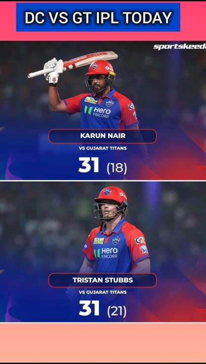 Dc batting vs gt || Karun nair batting vs gt || Dc vs gt match || Axar Patel Runs#viralshorts# ...