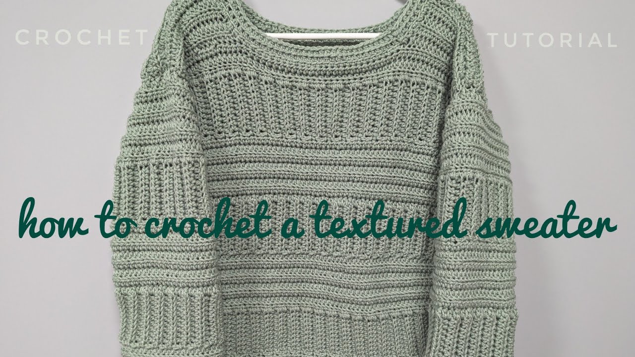 Ribbed Textured Sweater Crochet Tutorial // PrinceCarming - YouTube