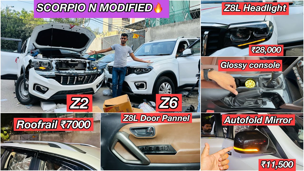 SCORPIO N Z2 MODIFIED🔥MODIFIED SCORPIO N🔥SCORPIO N GENUINE ACCESSORIES🔥 ...