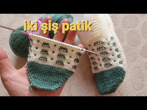 Beşşiş görünümlü iki şiş dikişsiz patik modeli ✅️ #dikişsizikişişpatik ✅️ @divapatik