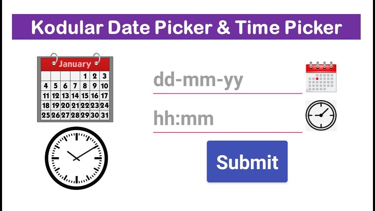 Kodular Date Picker and Time Picker Design and Perfect Solution - YouTube