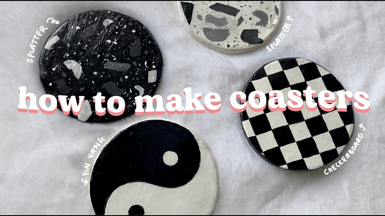 how to make diy clay coasters at home // process, tips, ideas - YouTube