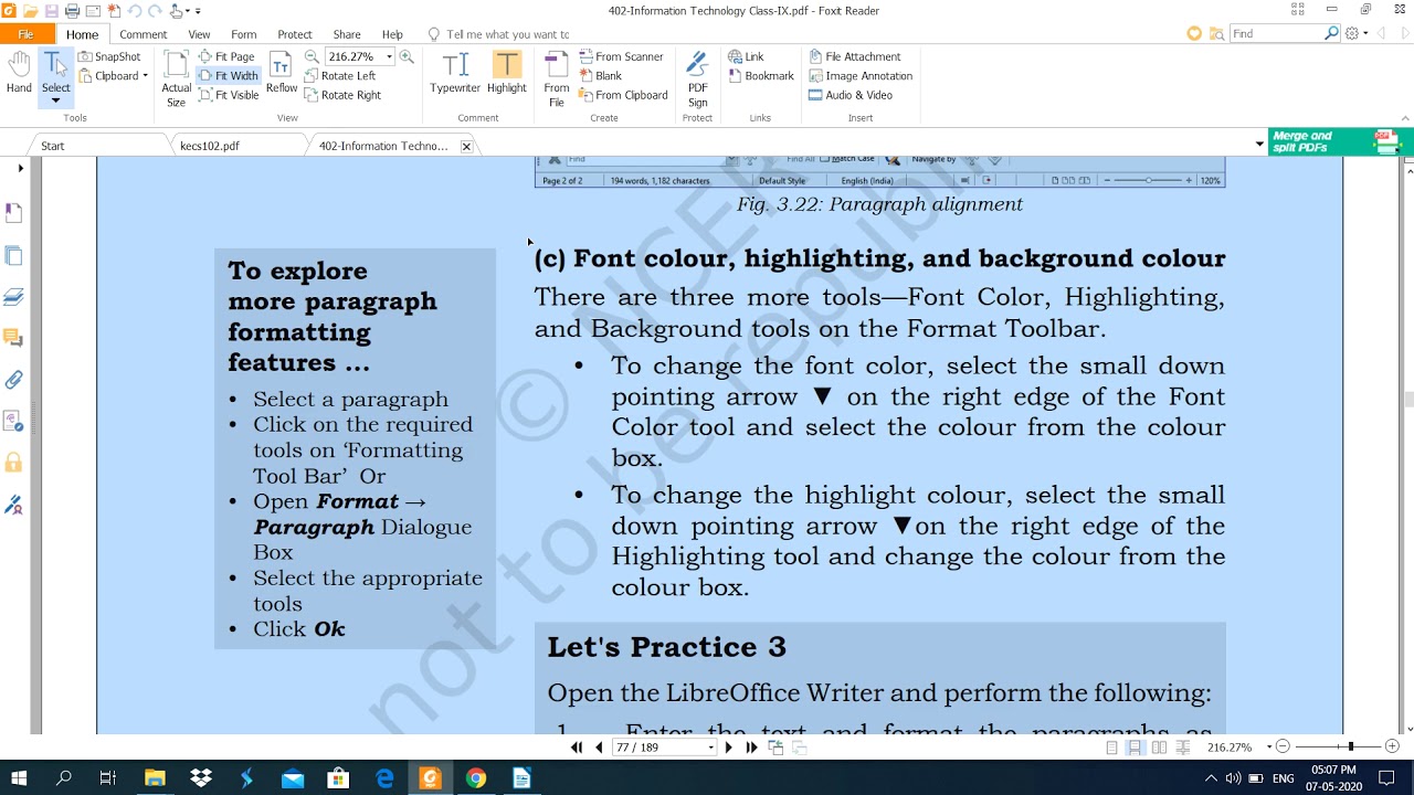 Paragraph Style Indenting , Aligning paragraphs and Font, Background ...