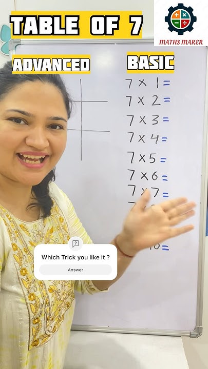 Best Trick For The Table Of 7 7 Ka Table Table Trick Of 7 Tables