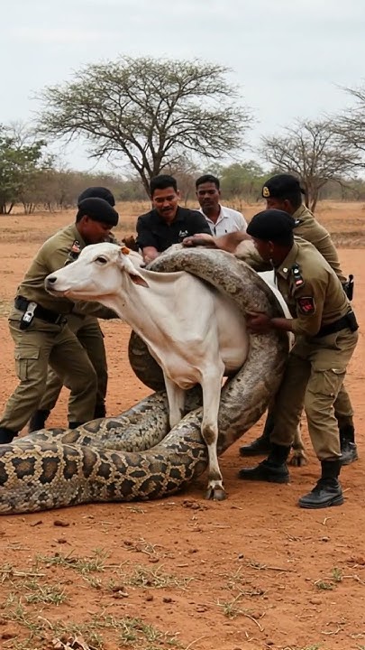 Rescuing the Cow: Confronting a Giant Python - YouTube
