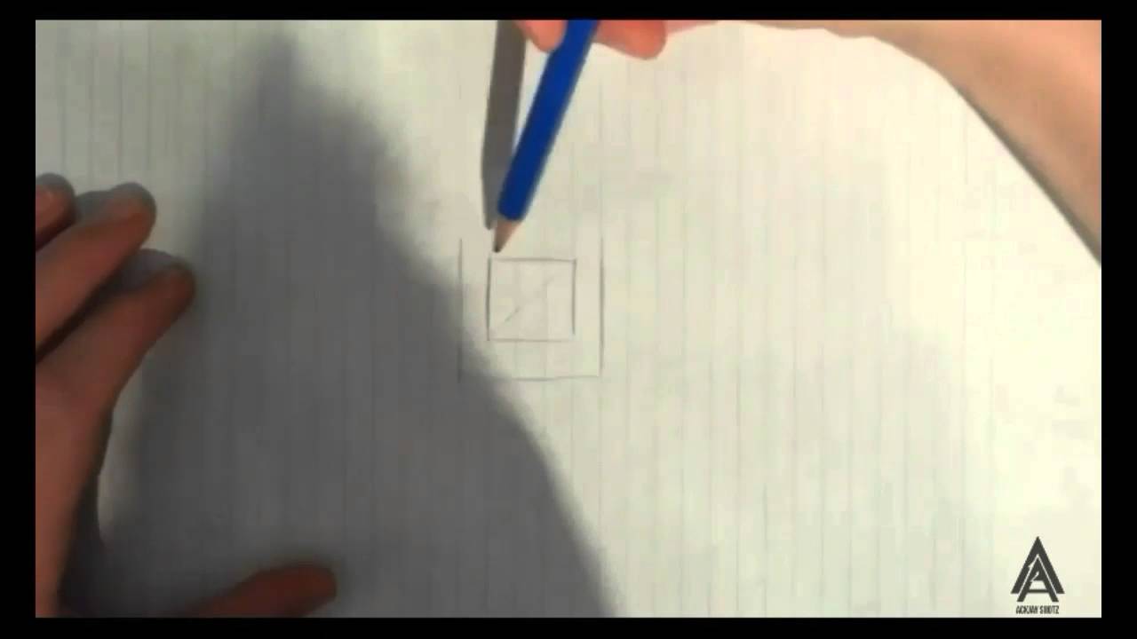 How to draw OPTICAL ILLUSION SQUARE!!!!! - YouTube