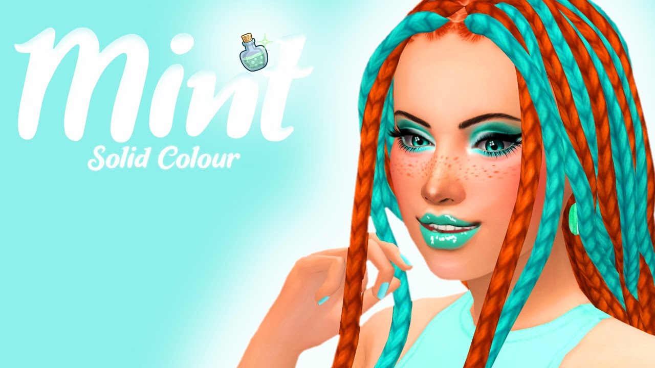 MINT🫐 | SIMS 4 | CREATE A SIM - SOLID COLOUR - YouTube
