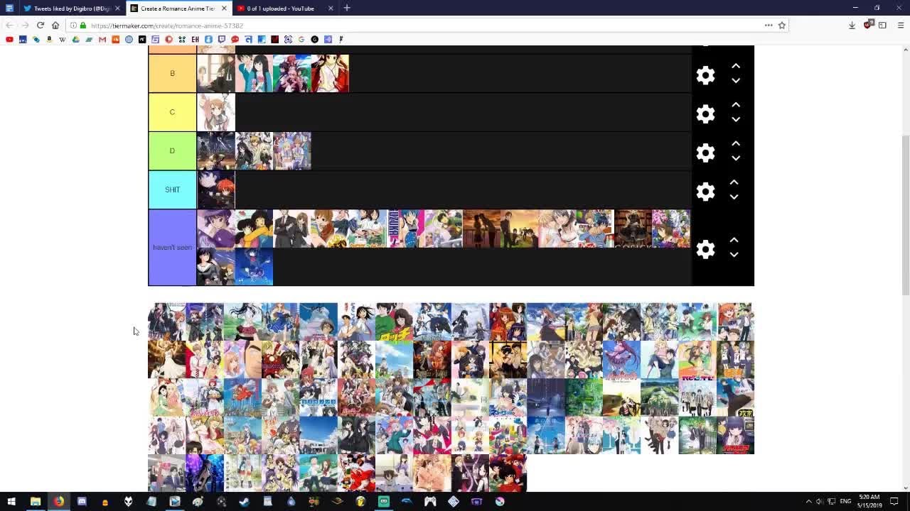 Romance Anime Tier List [DigiBronyMLP Archive] - YouTube