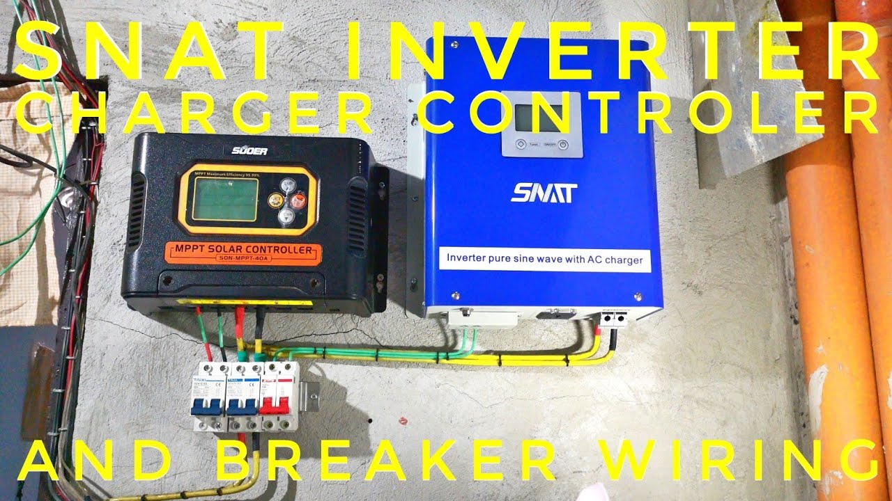 Snat Inverter Charger Controler and MCB Wiring - YouTube