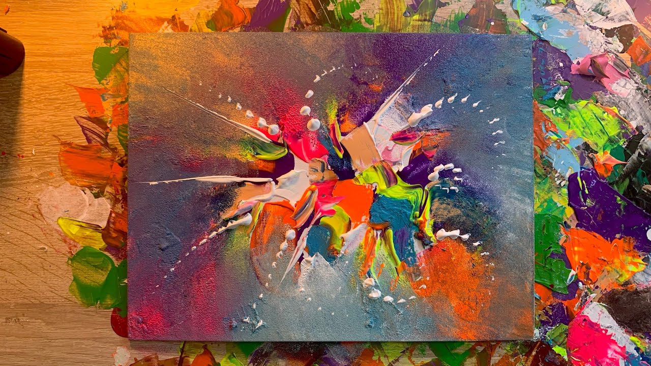 How To Paint A Delicate Abstract Painting | Fun With Acrylics ...