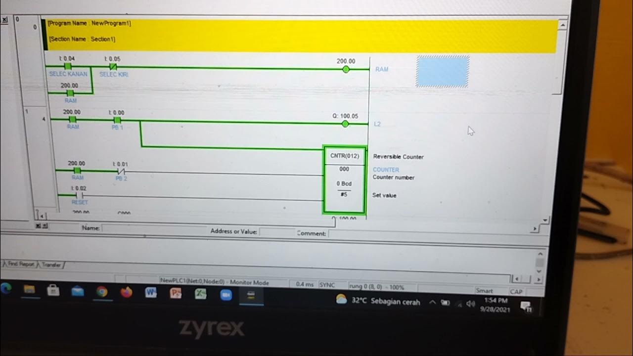 Sistem pengelolaan tempat parkir || PLC || CX-Programmer - YouTube