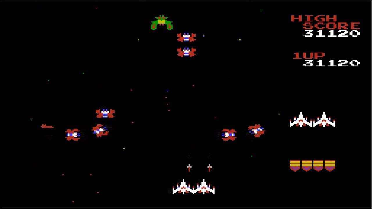 Galaga Gameplay (Stages 1-7) (NES) - YouTube