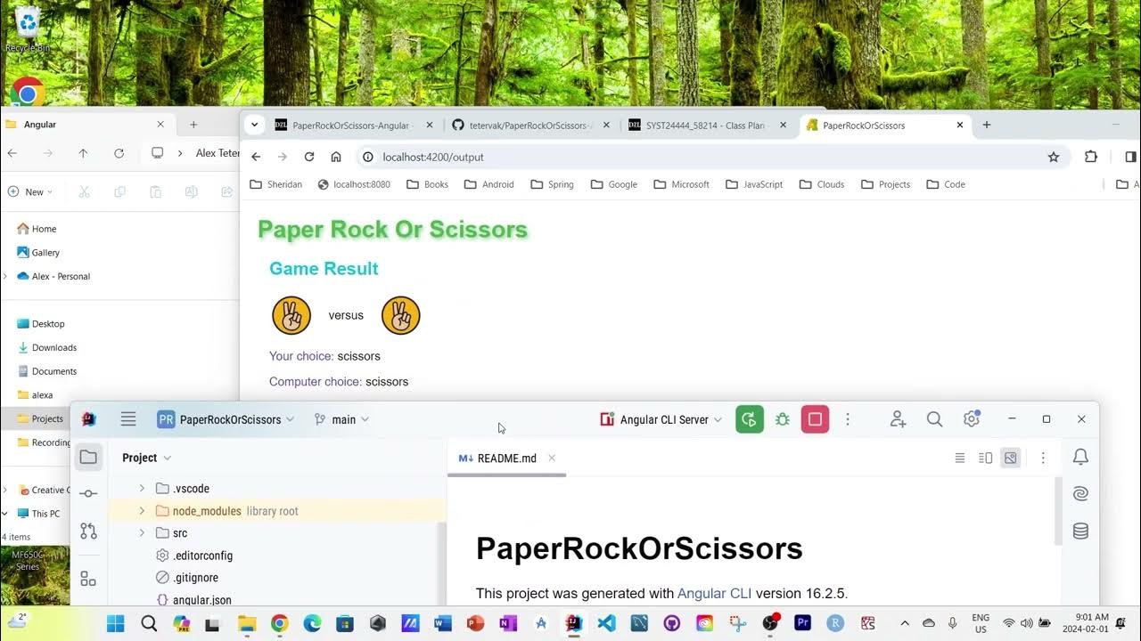 SYST24444 - PaperRockOrScissors Angular - Winter 2024 - YouTube