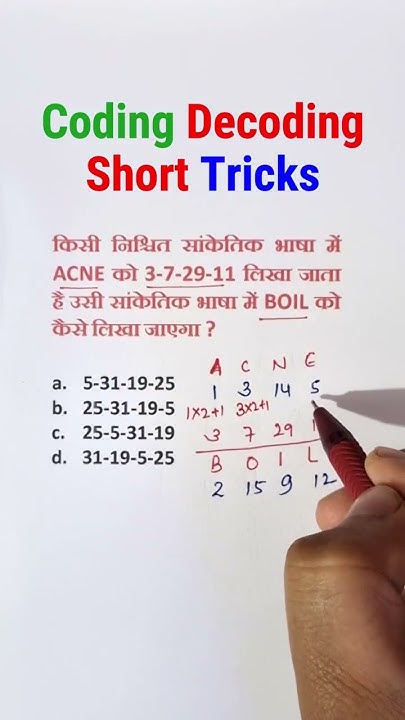 Coding decoding important questions || How to solve it - YouTube