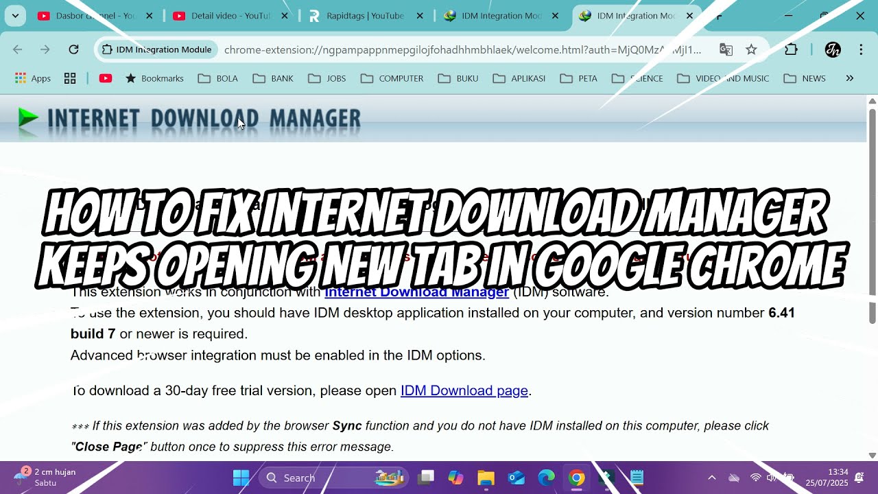 How to Fix Internet Download Manager Keeps Opening New Tab in Google ...