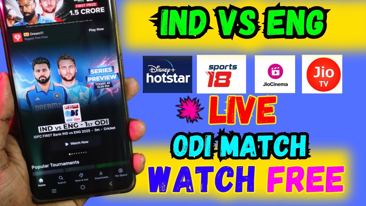 IND1st ODI Nagpur Match LIVE dekhe Free mein. vs ENG ODI Match Watch ...