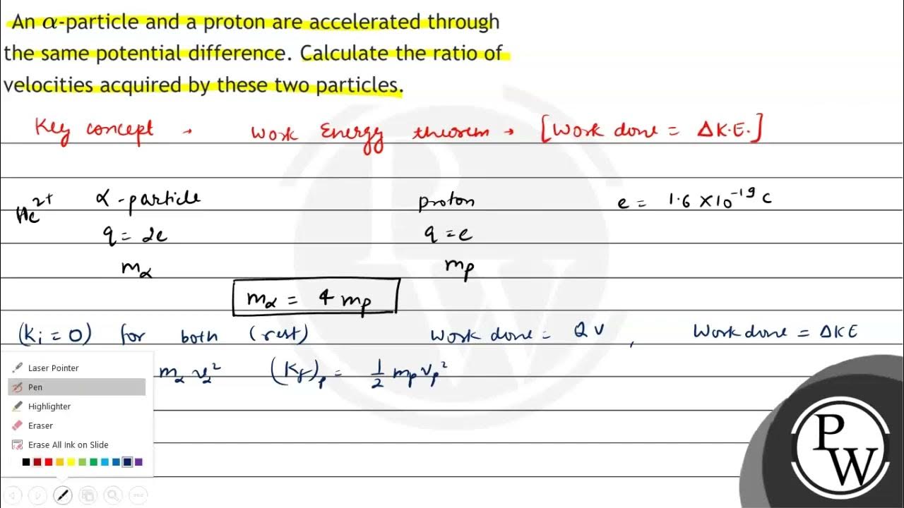 An \( \alpha \)-particle and a proton are accelerated through the same potential difference. Cal ...