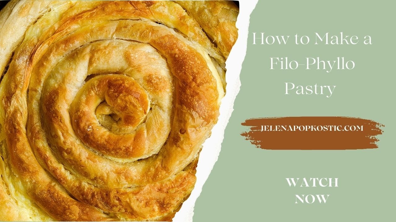 How to Make a Homemade Filo Pastry Sheet with a Rolling Pin - YouTube