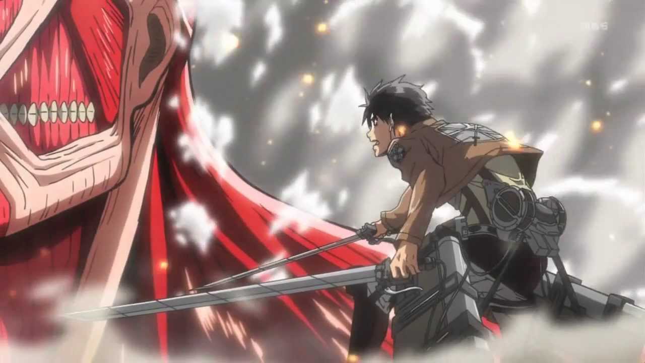 Attack on Titan | EP4 Colossal Titan Appears | JUSTIN JARO | FUNIMATION ...