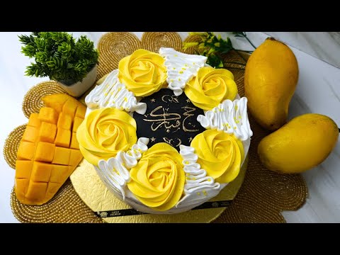 I made this delicious mango cream cake and surprised my family!!