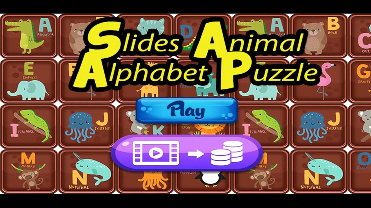 Slides Animal Alphabet Puzzle - YouTube