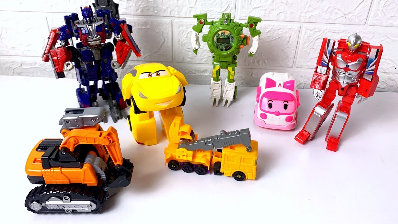 Robot Truck Tobot Rocky Excavator Optimus Prime Robocar Amber Robot ...