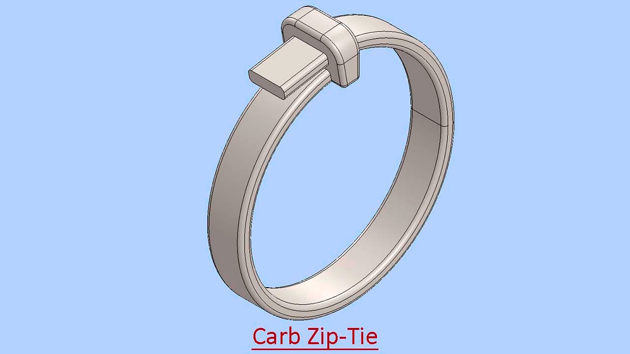 Carb Zip Tie (Video Tutorial) SolidWorks - YouTube