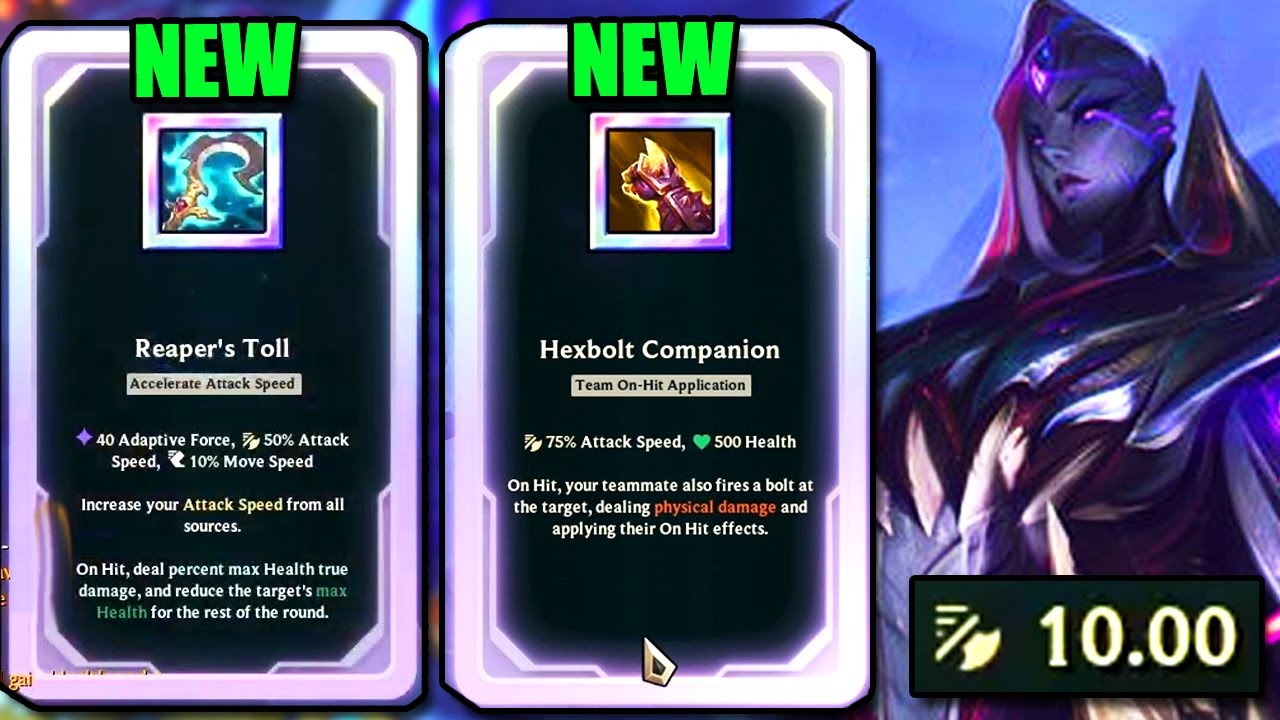 New Item HEXBOLT COMPANION & REAPER'S TOLL with 10.00 ATTACK SPEED BEL ...
