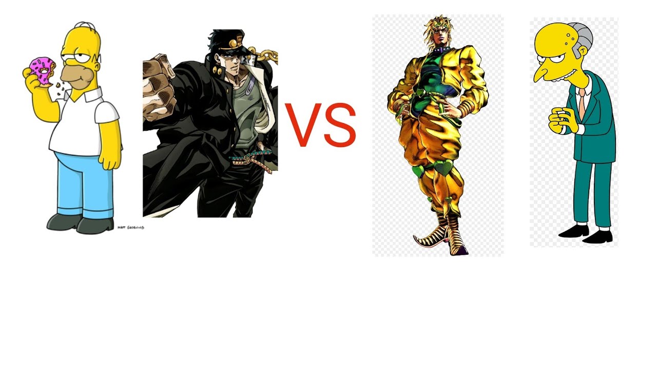 mugen jotaro kujo & homer simpson vs dio brando & mr burns - YouTube